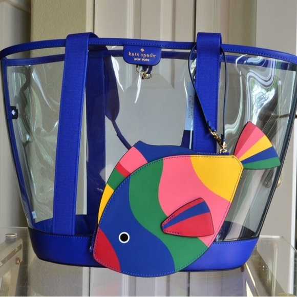kate spade | Bags | What A Catch Clear Fish Tote Bag With Matching Fish ...